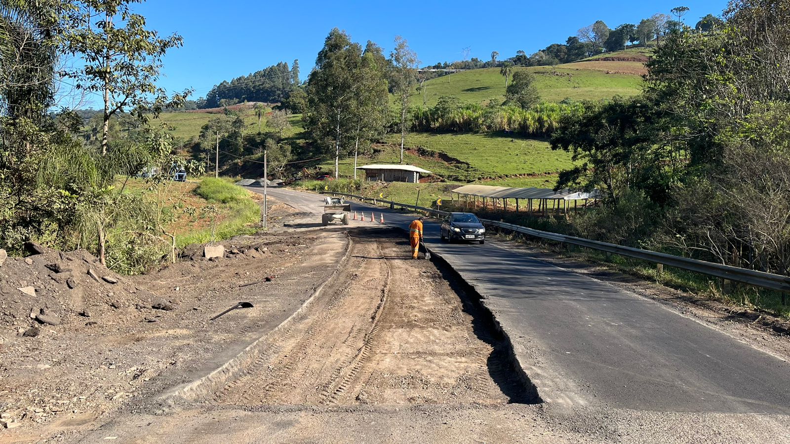 Rodovia SC-155, entre Seara e Itá, recebe melhorias - BelosF7